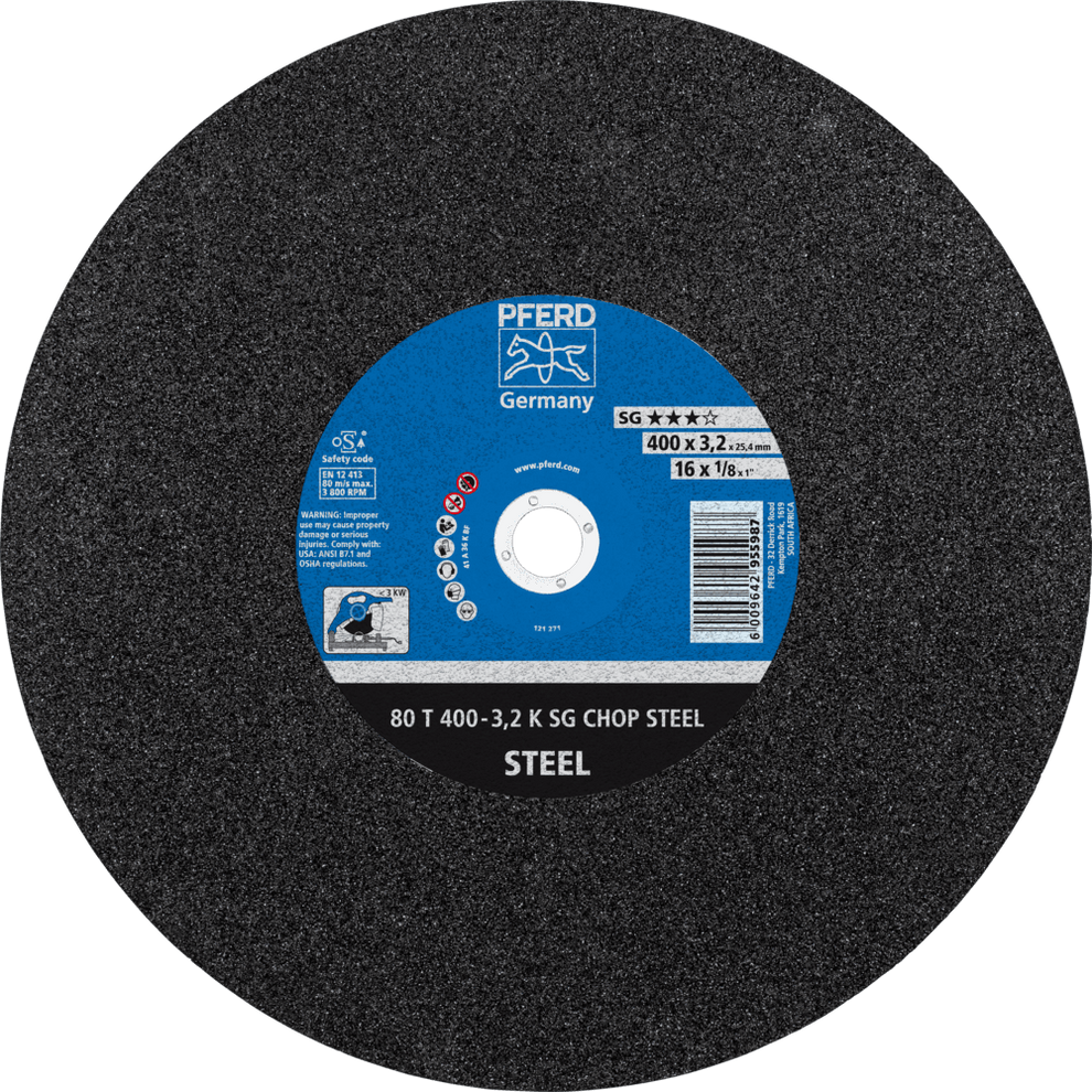 STEEL CUT-OFF - 80 T 400- 3.2 A36 K SG-CHOP (PFERD – Industrial Supplies 4