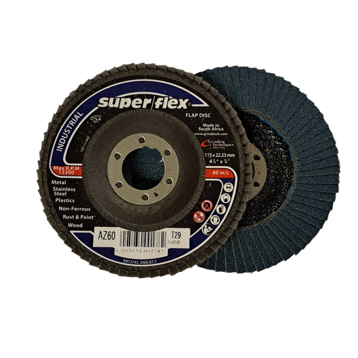 FLAP DISC SUPERFLEX ZIRC - 115 X 22MM – Industrial Supplies 4
